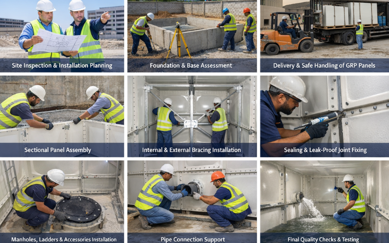 Professional GRP Tank Installation Services in UAE - GRP Pipeco Tanks ...